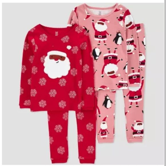 Pajamas | New Baby Girl Blacksanta Christmaspajamas Bundle Size 4t ...
